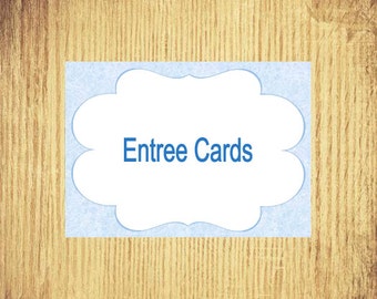 Entree card | Etsy