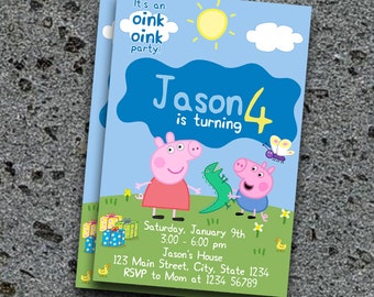 George pig invite | Etsy