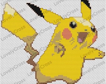 Pikachu cross stitch | Etsy