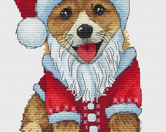 Santa cross stitch | Etsy