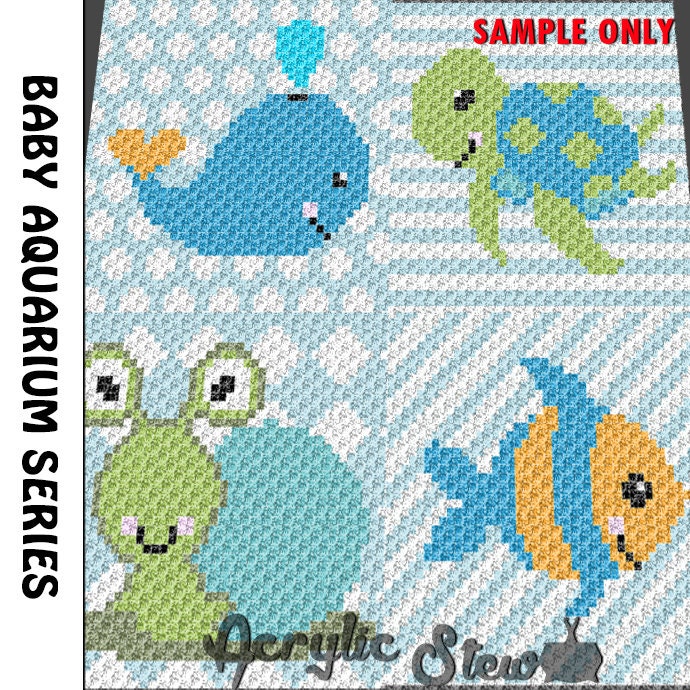 Baby Boy Graphgan Pattern Corner to Corner C2C Crochet