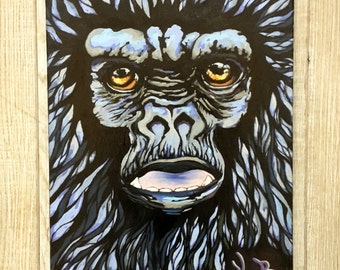 Monkey painting | Etsy
