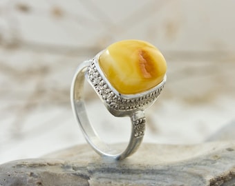 Mens amber ring | Etsy