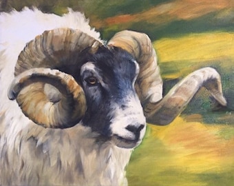 Ram painting | Etsy