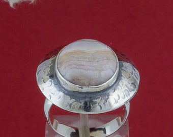Banded agate ring | Etsy