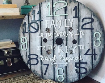 Spool clock | Etsy