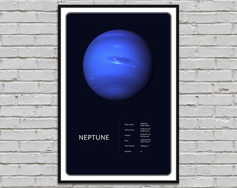 Neptune print | Etsy