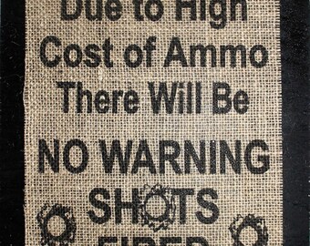 No warning shot sign | Etsy