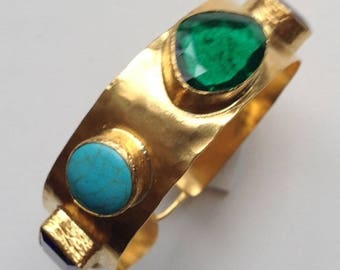 Stone bangles | Etsy