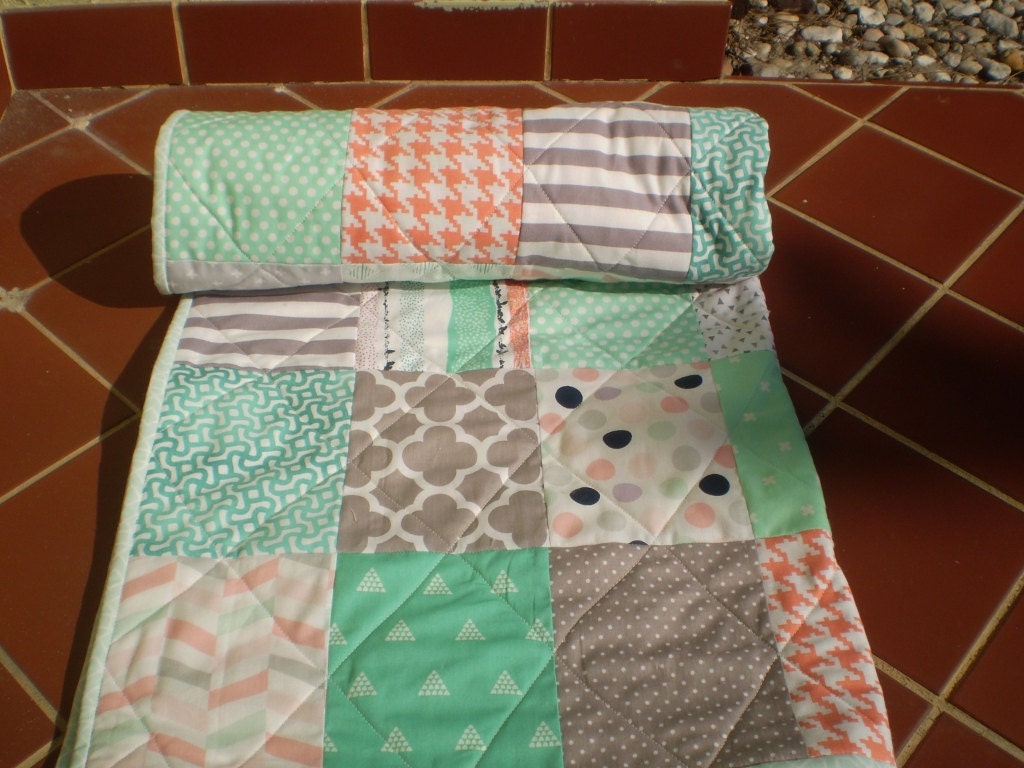 Handmade Baby quilt baby girl quilt baby girl bedding