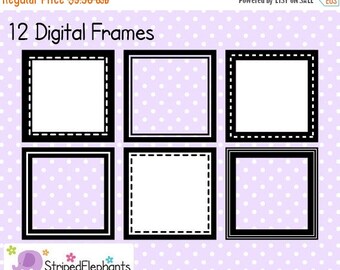 Square frame clipart | Etsy