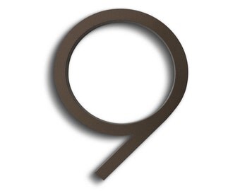 Modern House Numbers Aluminum Modern Font Number Five 5