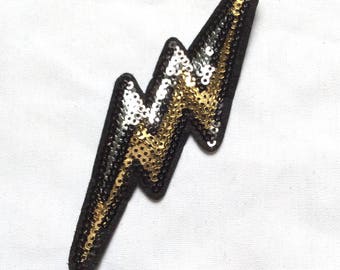 Lightning bolt patch | Etsy
