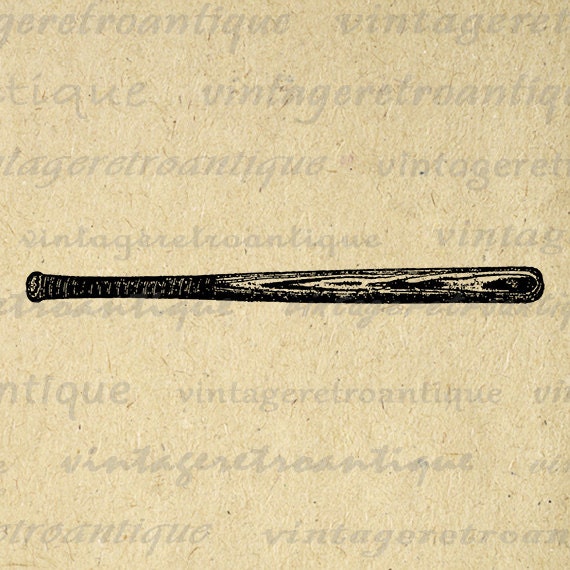 Digital Printable Baseball Bat Image by VintageRetroAntique