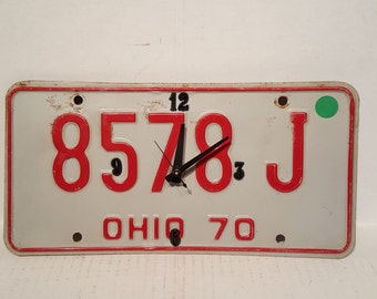 License plate clock | Etsy