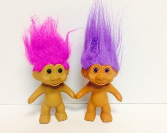 Purple hair troll | Etsy