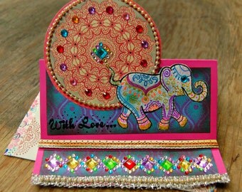 Hippie birthday card | Etsy