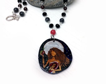 Magic wand necklace | Etsy