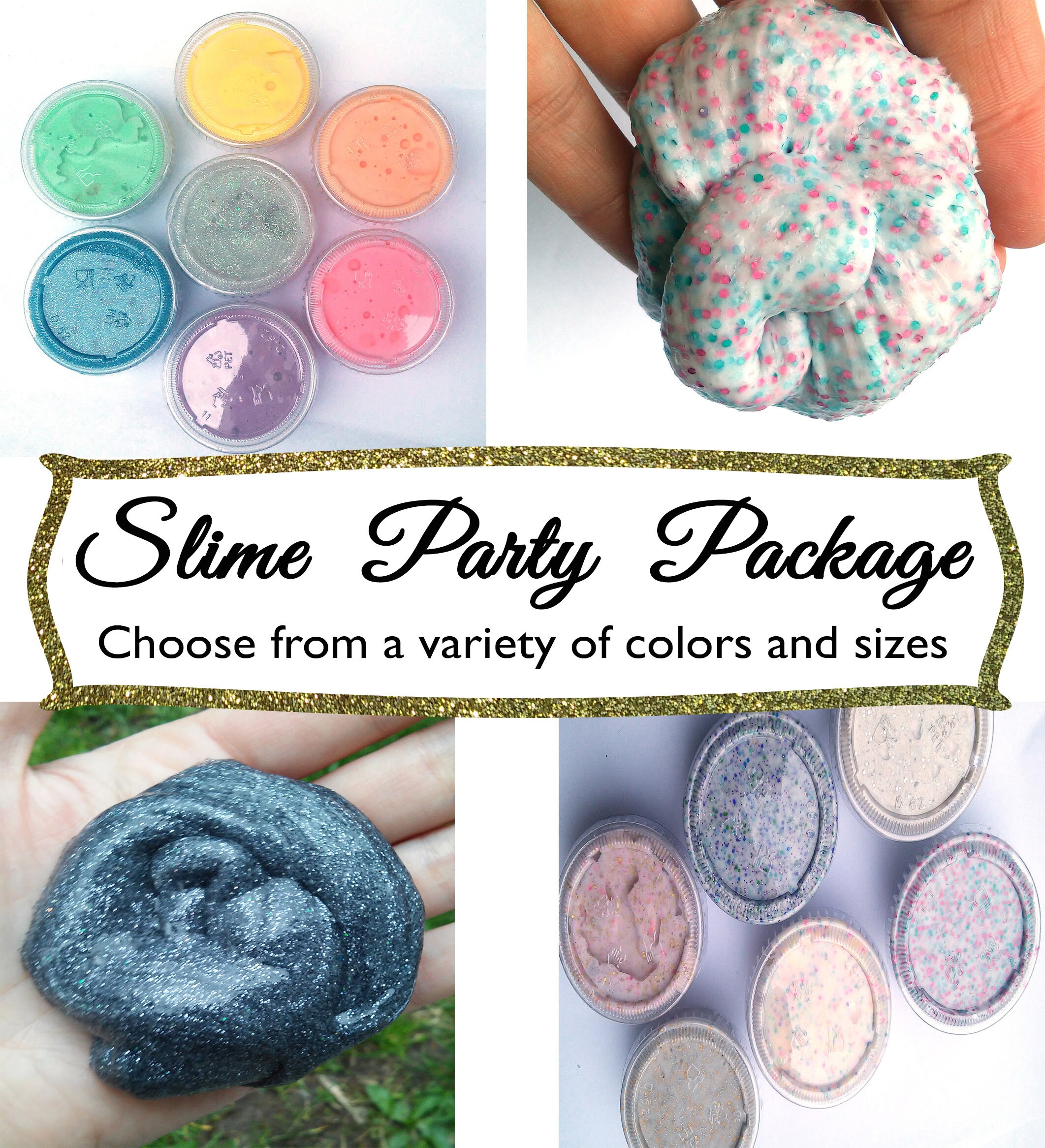 Slime Party Favor Package Bundle Pack Party Choose Colors Lot