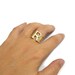 Initial Gold Ring Gold Letter Ring R Ring Personalized