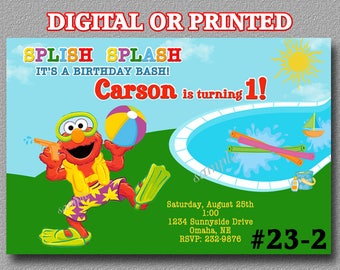 Elmo pool party | Etsy