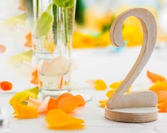 Wood table numbers | Etsy
