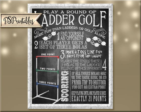 Yard Games Ladder Golf Yard Game Sign Bbq Yard Games