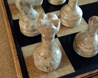 Stone chess set | Etsy