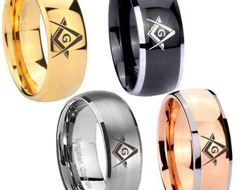 Gold masonic ring | Etsy