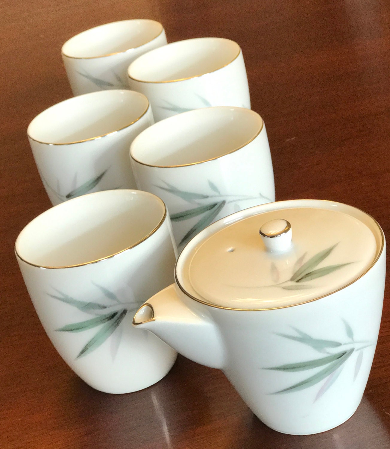 Vintage Tea Set Sango Bamboo Fine China, MidCentury Japan Fine China ...