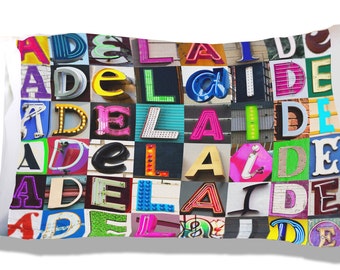 Personalized Pillow Cases featuring ANY NAME in sign letters