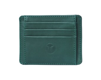 Leather card wallet | Etsy