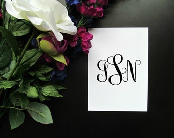 Cursive initials | Etsy