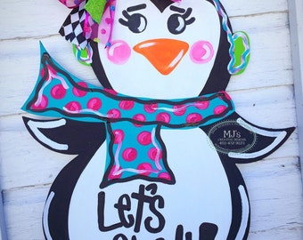 Winter door hanger | Etsy