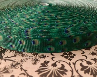 Peacock print fabric | Etsy