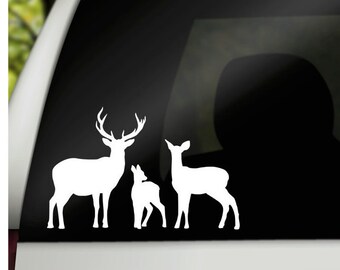 Deer family decal | Etsy