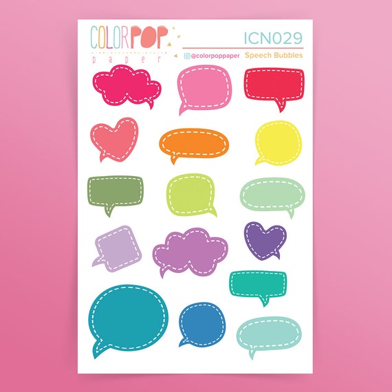 Speech Bubble Stickers Planner Speech Bubble Stickers Speech