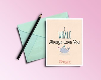 Whale valentine | Etsy