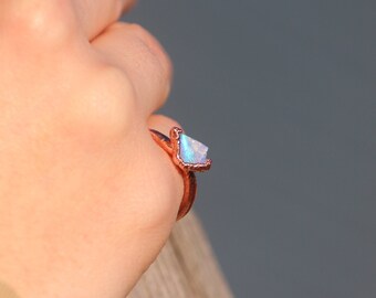 Raw opal ring | Etsy