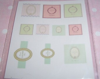 dollhouse labels paper decal