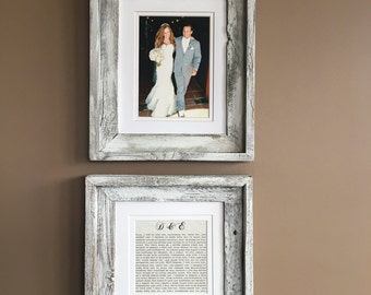 Framed wedding vows | Etsy