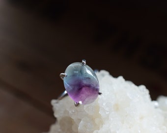 Green fluorite ring | Etsy
