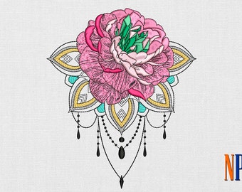 Mandala embroidery | Etsy