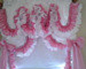 Pink ruffle curtain | Etsy