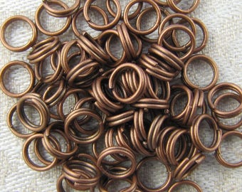 200 pc. 4mm Antique Copper Split Rings 22 gauge FI-141