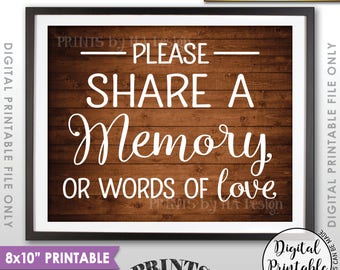 Share a Memory Card Share a Memory or Well Wishes Card
