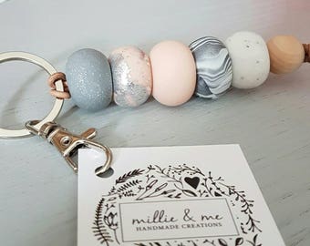 Polymer clay keyring | Etsy