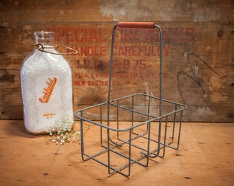 Milk bottle carrier | Etsy