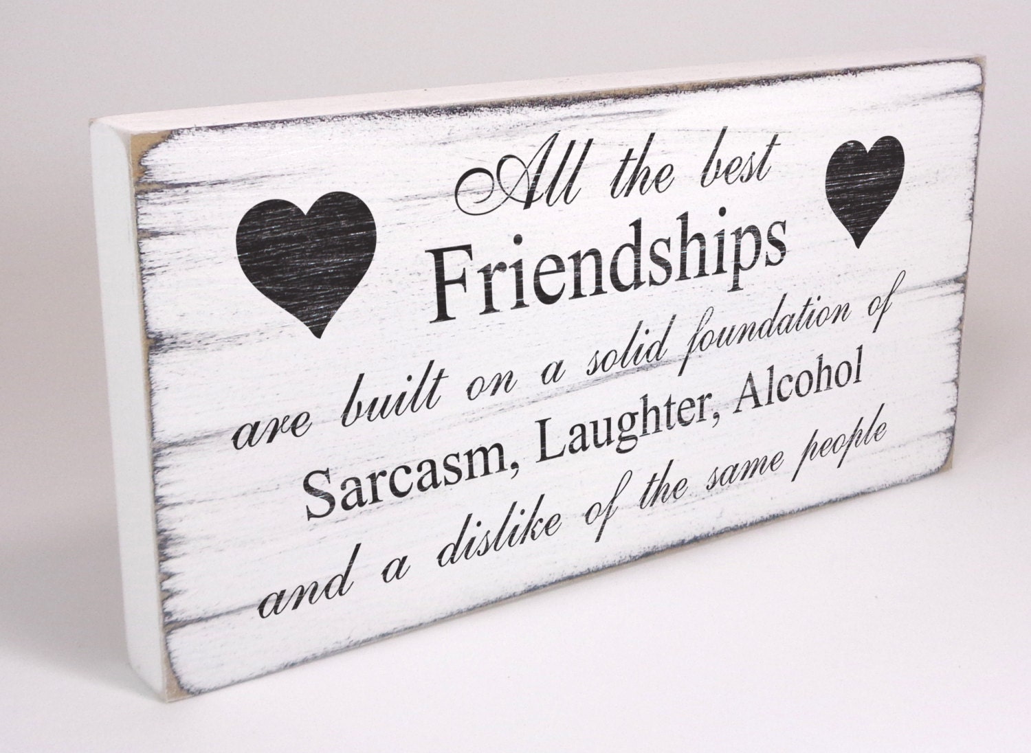 Hand Made Free Standing Vintage Plaque Best Friend Friendship