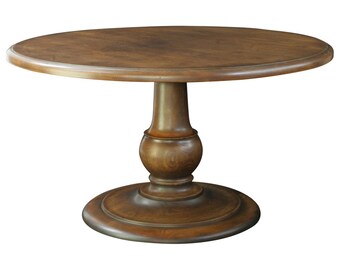 Items similar to Round DiningTable / Single Pedestal Dining Table ...
